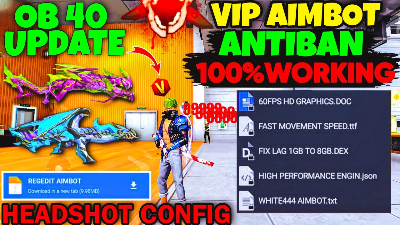 Ob40 update Auto headshot config file free fire aimbot+aimlock ...