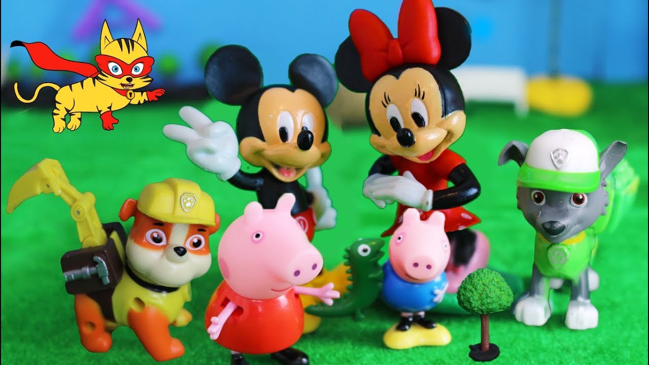 💕 Peppa Pig Mickey Mouse Minnie y la Patrulla Canina 💕 Disney PAW ...