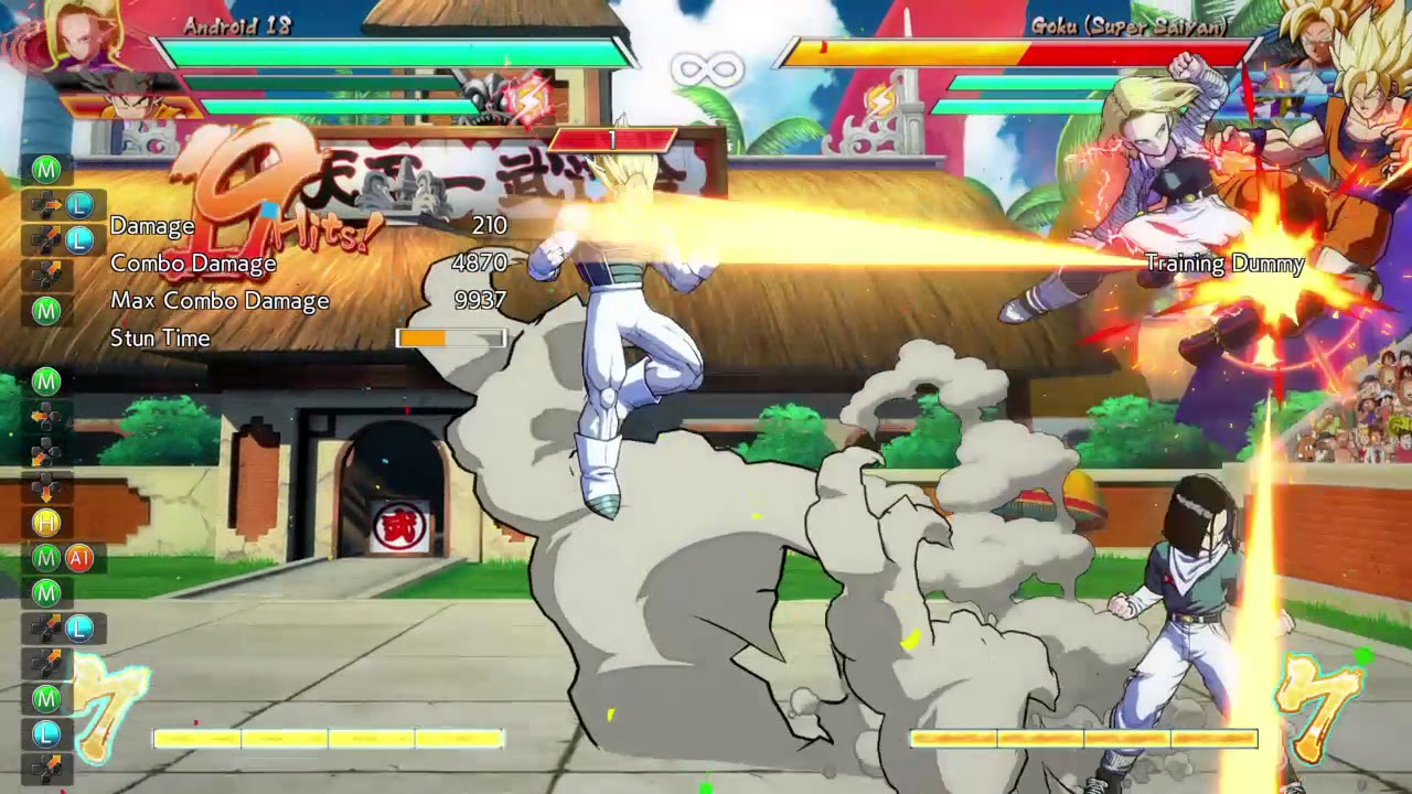 DBFZ Touch of Death Combo (Android 18, Vegeta, Krillin) - YouTube