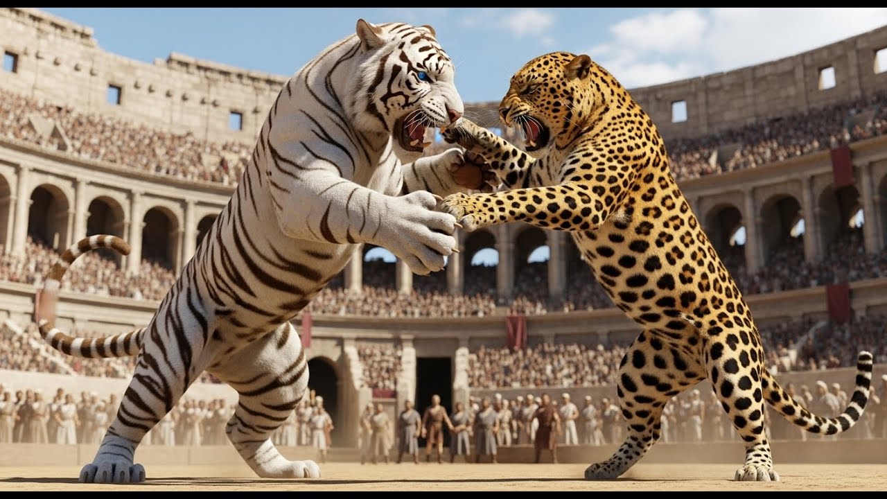 WILD BEAST BATTLE: White Tiger vs Leopard Epic Arena Showdown in India ...