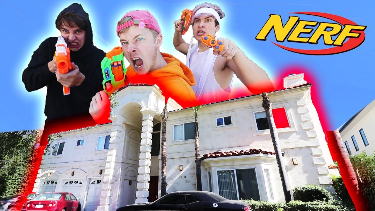 NERF Fortnite in a MANSION | (Hunger Games) | Sam Golbach - YouTube