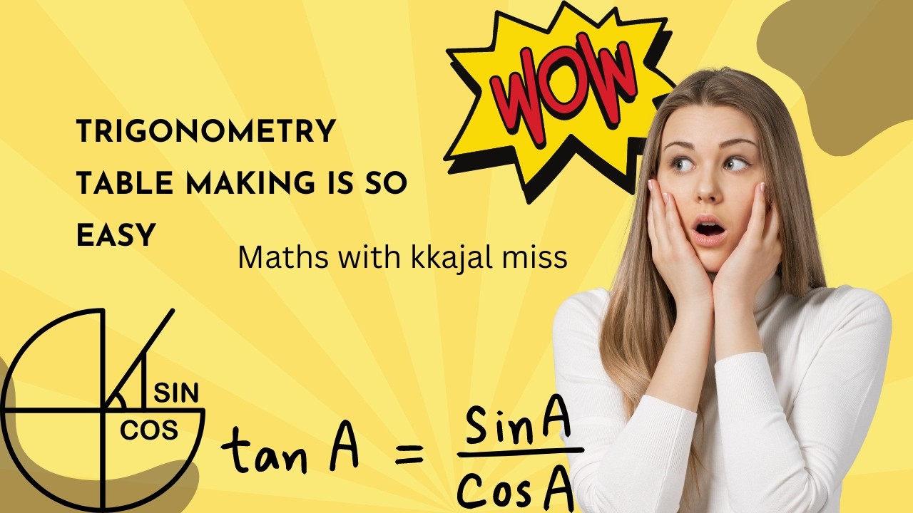 Easy way to make Trigonometry table #@kkajalwadhwa1234 #Maths with ...