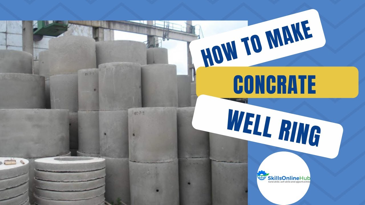 How to Make Concrete Well Ring (filling in the concrete) - YouTube