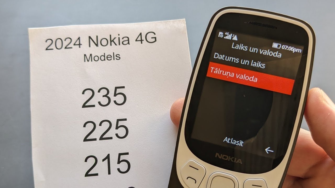 How to Change Language on Nokia 235 , 225 , 215 button phone ( 4G 2024 ...