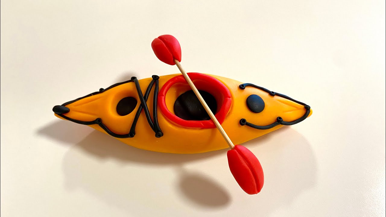 ️ Clay with me- how to make Kayak & pedal / play doh model craft ...