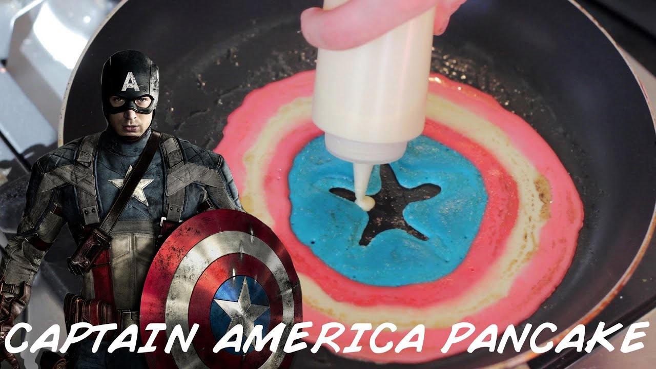 Let's make PANCAKES ! #7 Captain America (Marvel) #FunFood - YouTube