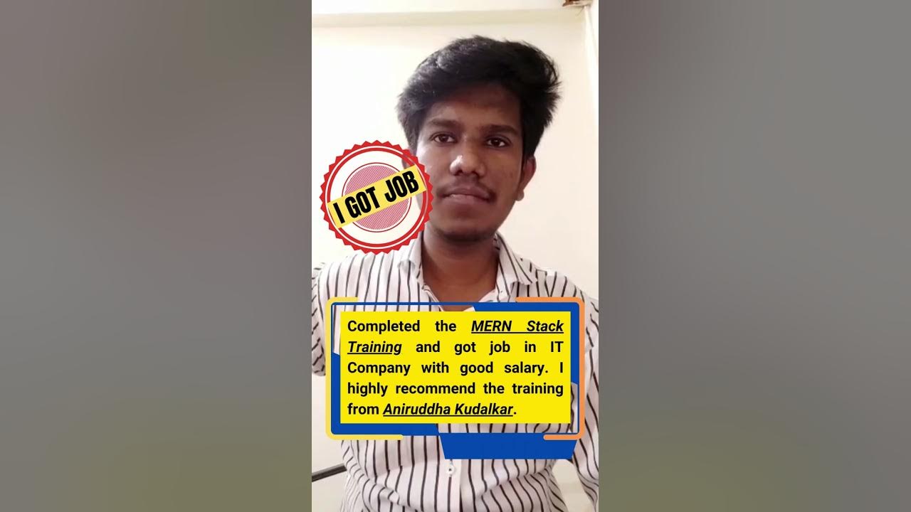 Saurabh Chavan I Got The Job Placement And Training Review Youtube