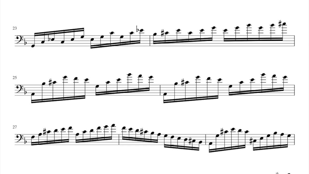 Chromatic Fantasy / BASS TRANSCRIPTION - YouTube