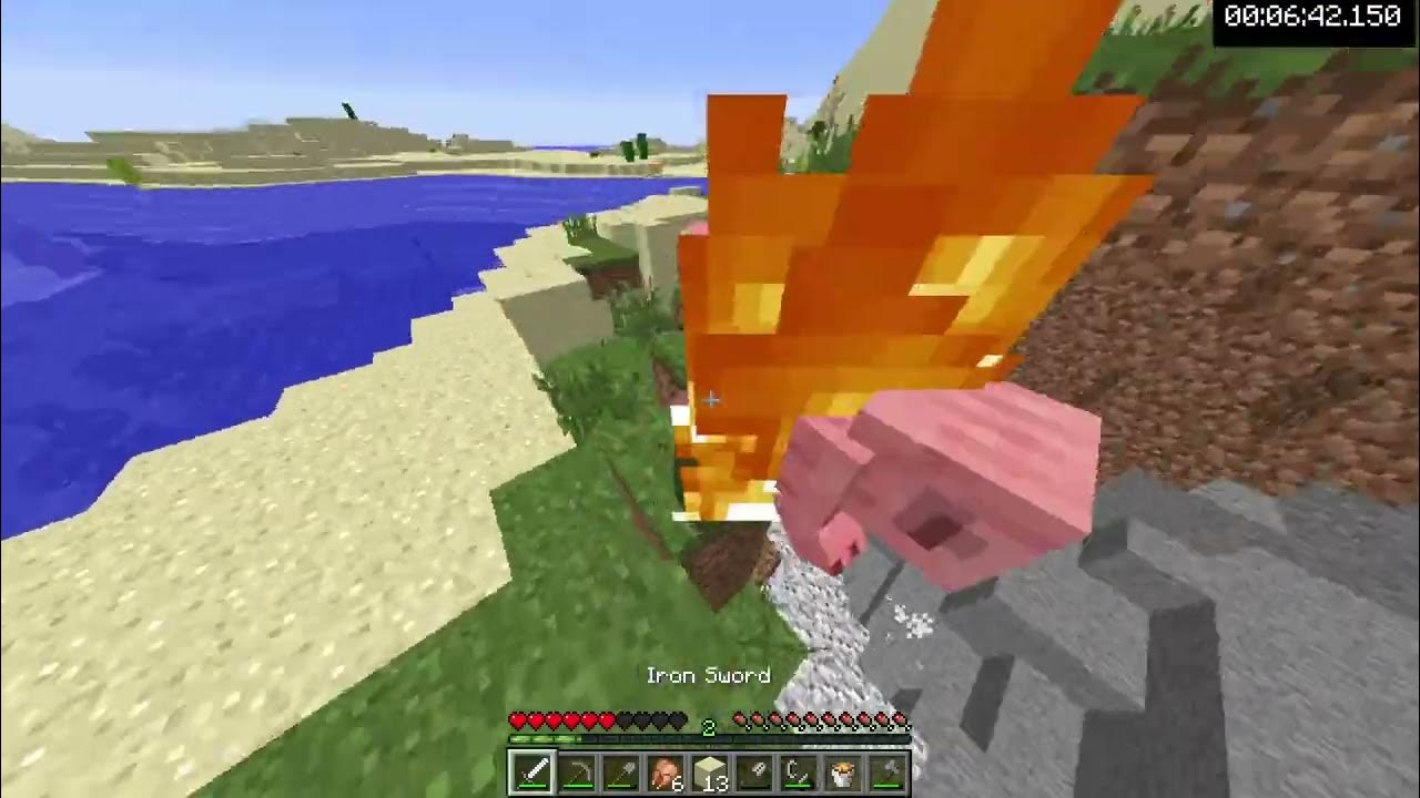 Minecraft snapshot 14w17a beaten in 43:01 - YouTube