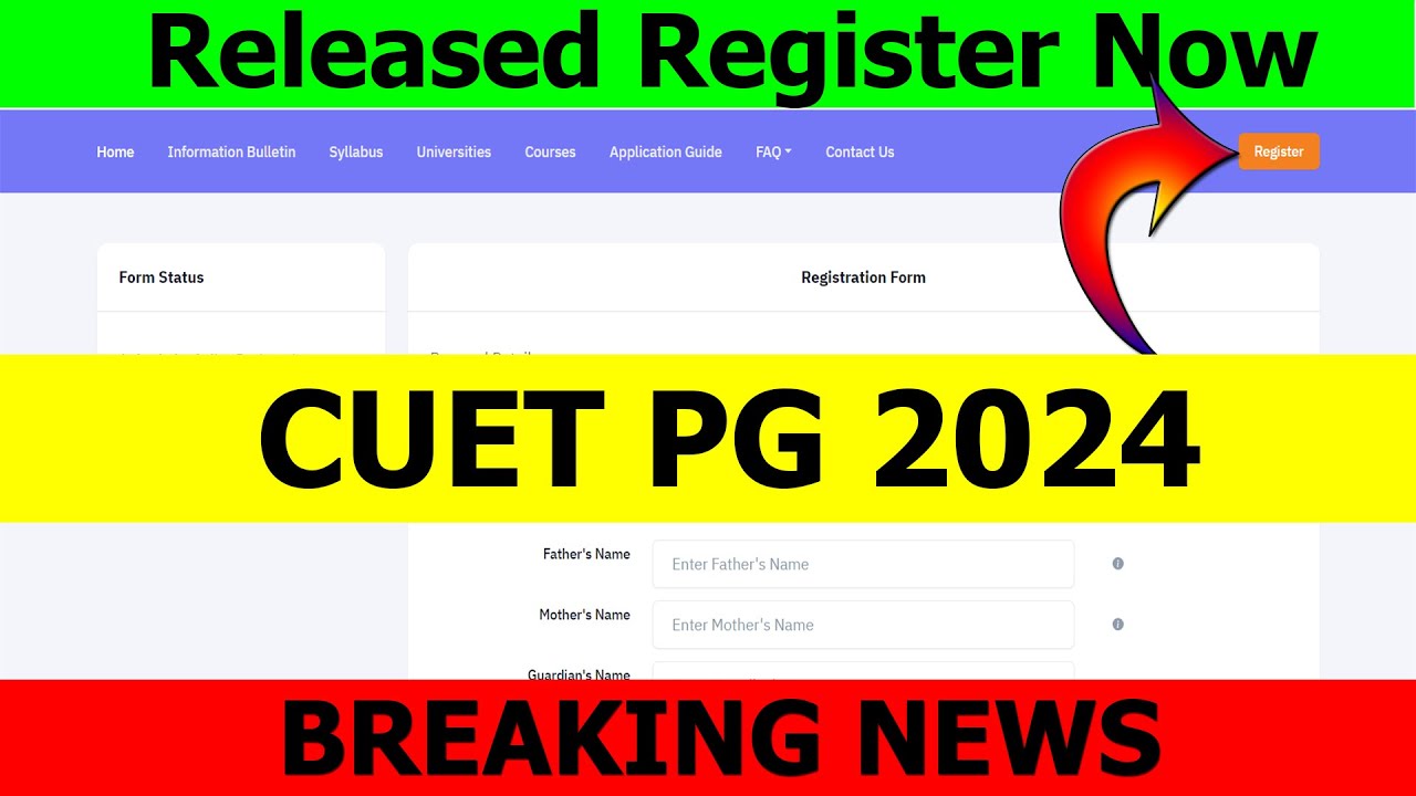 CUET PG 2024 Registration Started | NTA | How to Register - YouTube