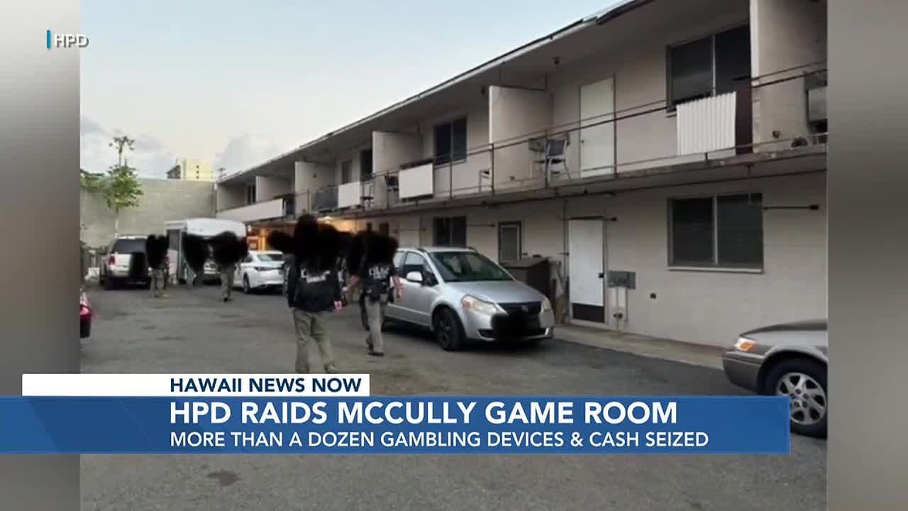 Police seize gambling devices, cash in game room raid - YouTube