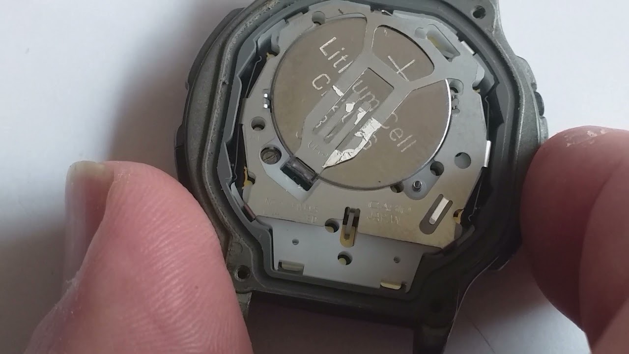 Casio Accelator illuminator battery change - YouTube