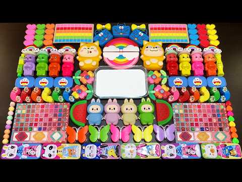 MIXING SLIME WITH CLAY VS MAKEUP VS GLITTER ! Mixing Random Things Into GLOSSY Slime #7085