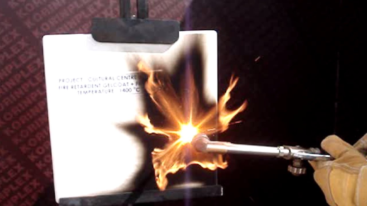 GRP Samples Fire Retardant in House Tests - YouTube