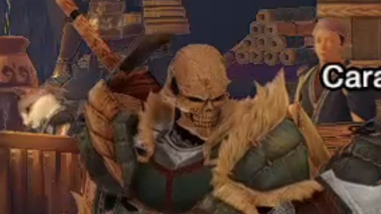 SKELETON MAN vs T. REX DRAGON! Tigrex x Longsword Combat | Monster ...