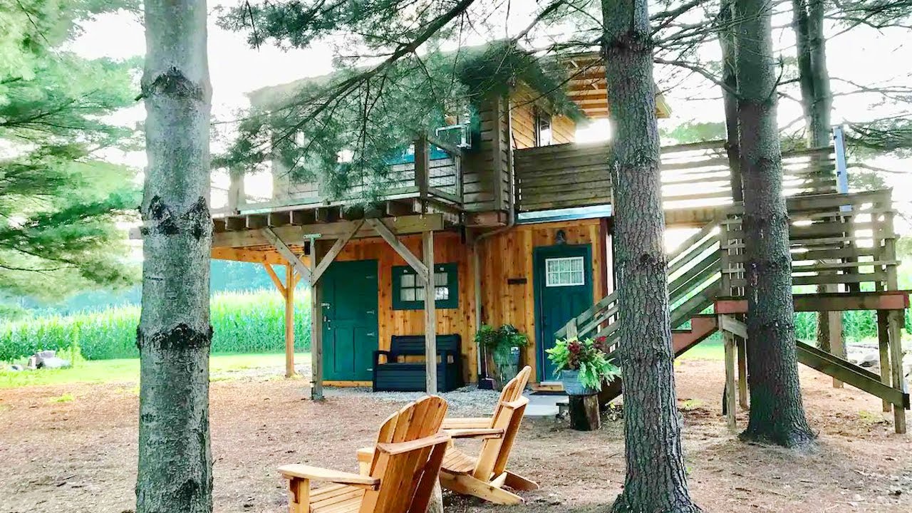 Amazing Beautiful The Outpost Tree house | Lovely Tiny House - YouTube