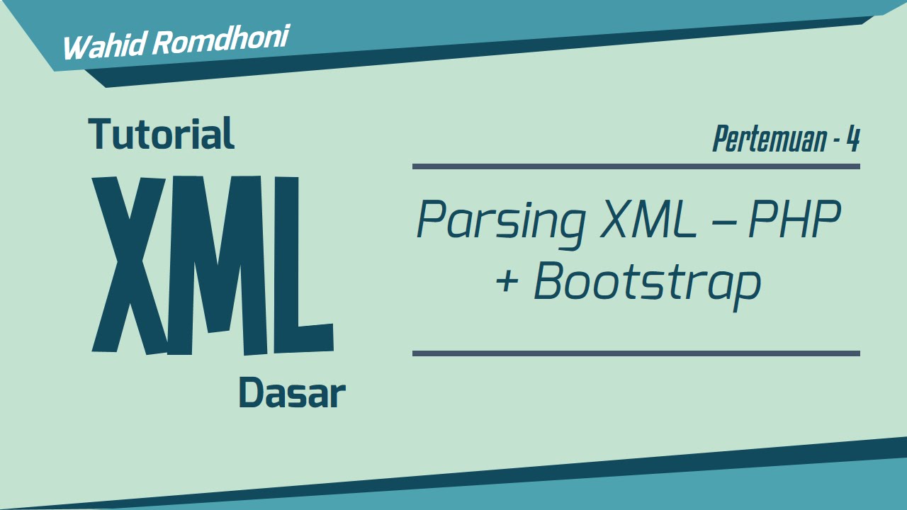 Parsing Xml Php Bootstrap Youtube