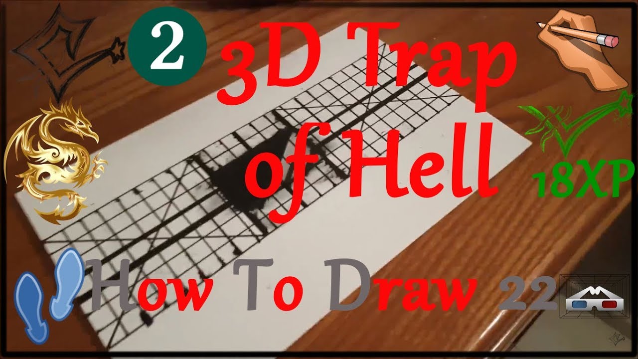How To Draw 22 🌟 3D Trap of Hell | Easy 🌌 3D illusion/Abstract - YouTube