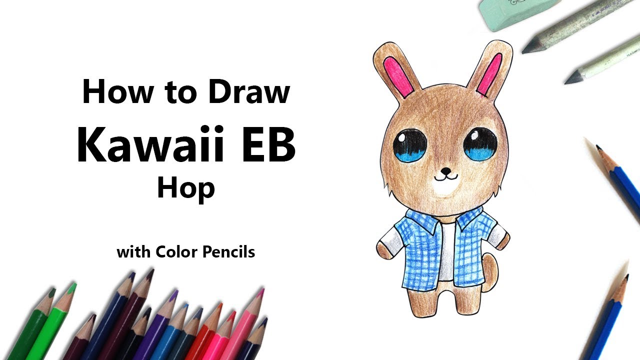 How to Draw Kawaii EB From Hop Step by Step - very easy - YouTube