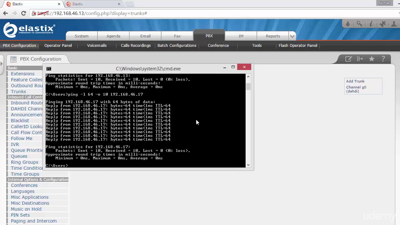 24 VoIP SIP Trunk Between two Elastix Servers - YouTube