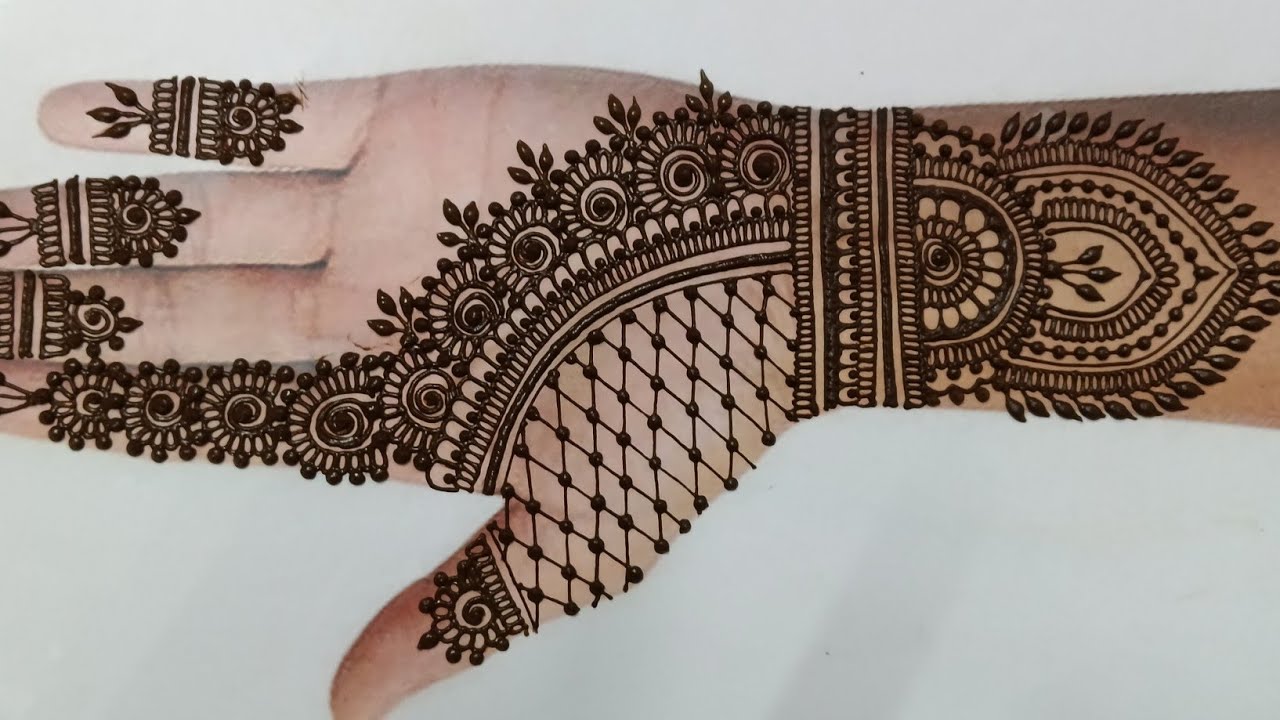 Very easy left hand Mehndi Design @Jora's creative & fashion - YouTube