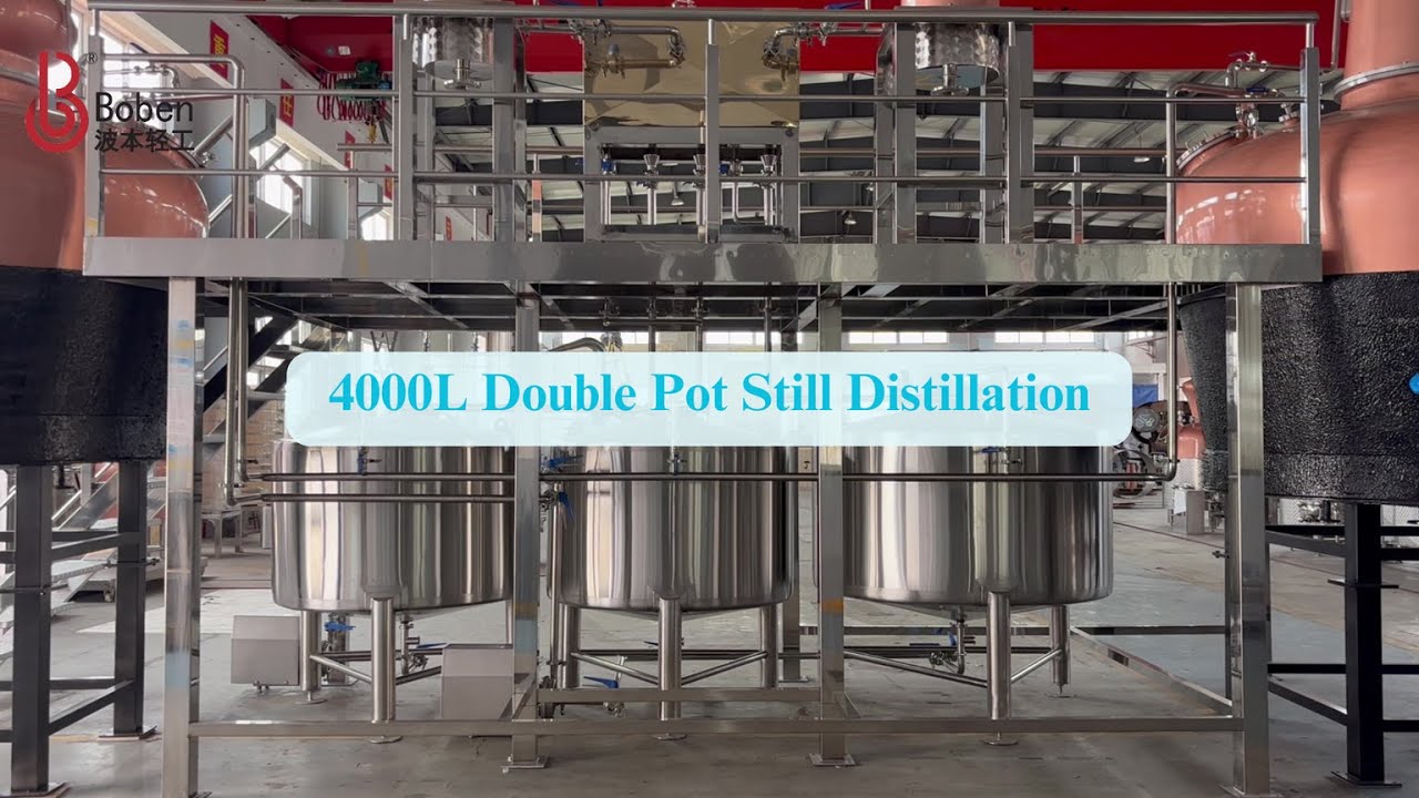 4000L Double Pot Still Distillation#distilleries #distillation - YouTube
