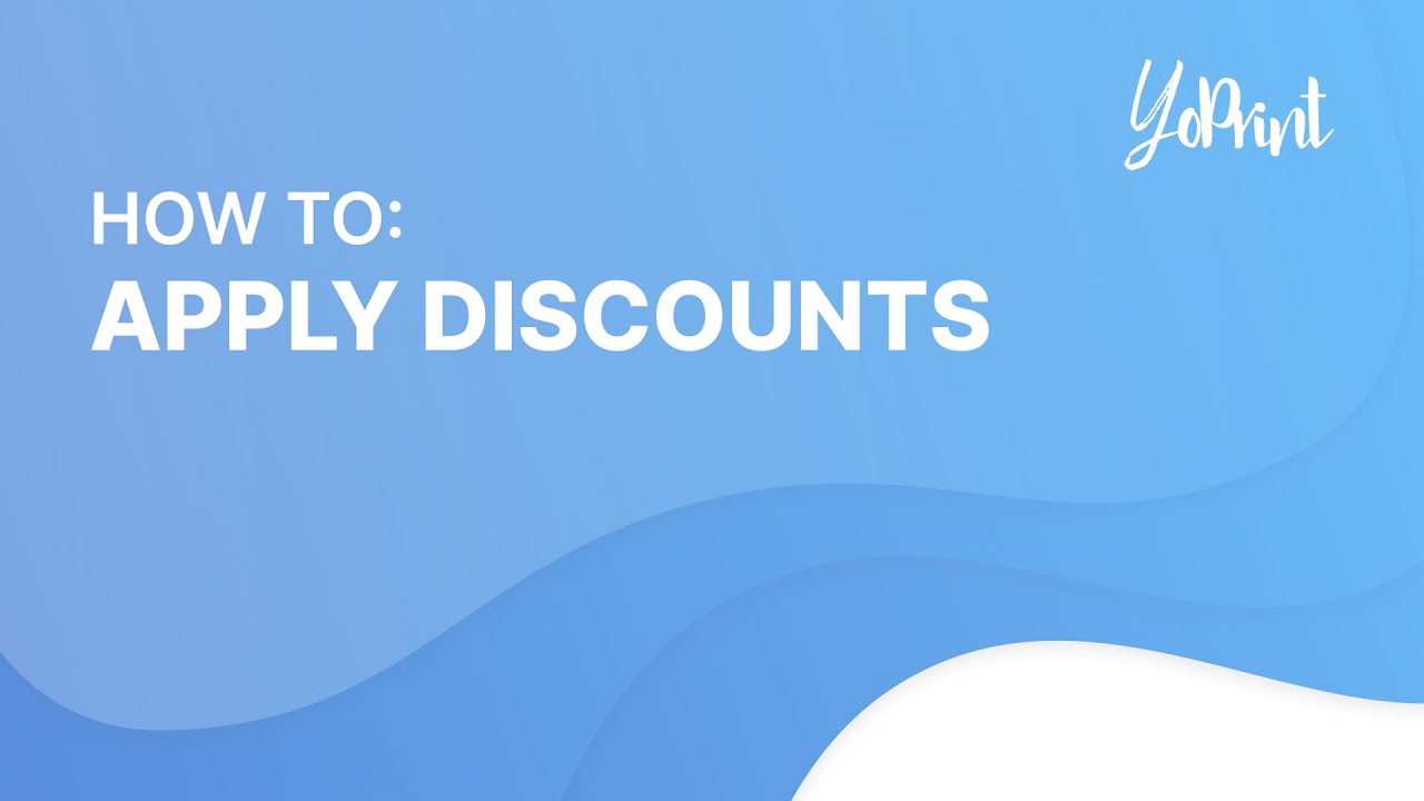 How to Apply Discounts - YouTube