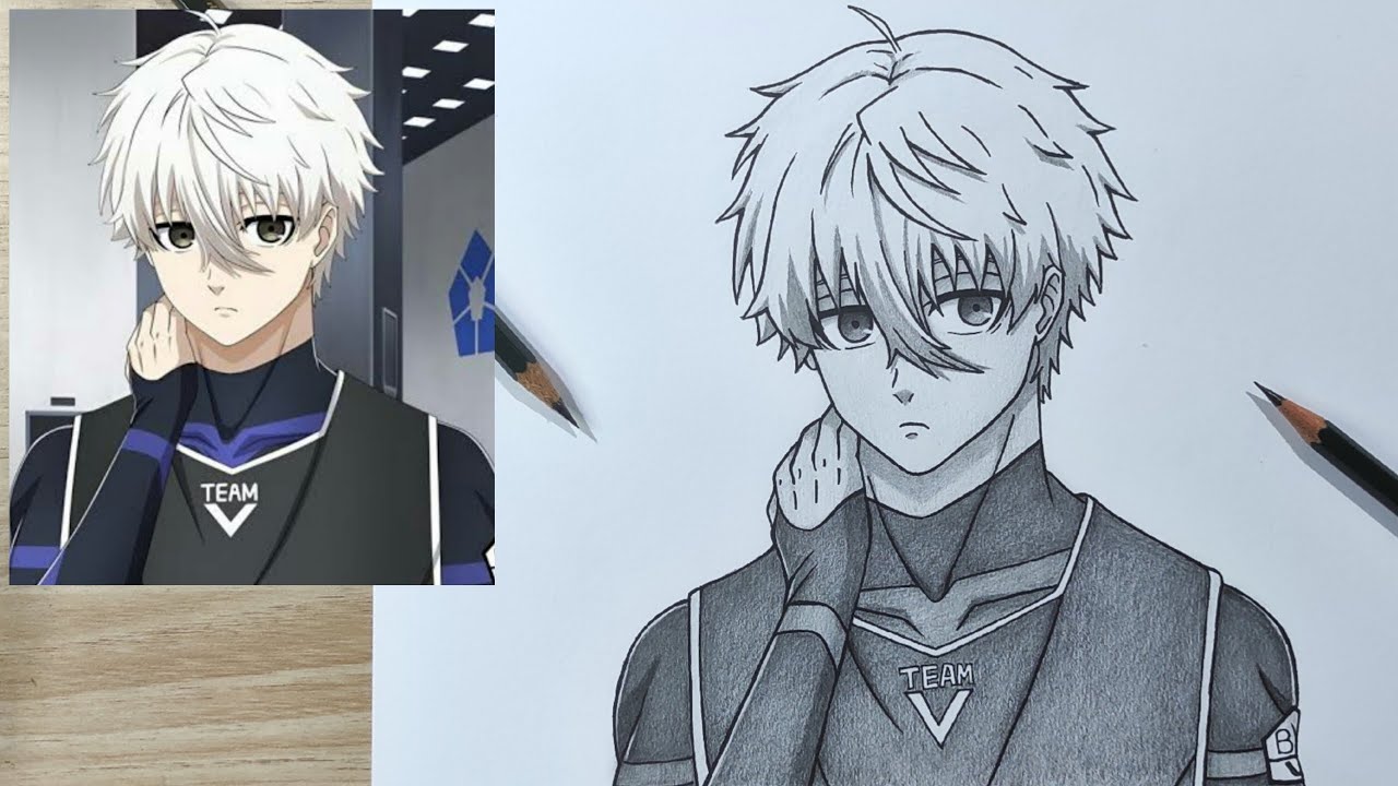 How to draw Nagi seishiro - Blue lock || drawing anime tutorial - YouTube