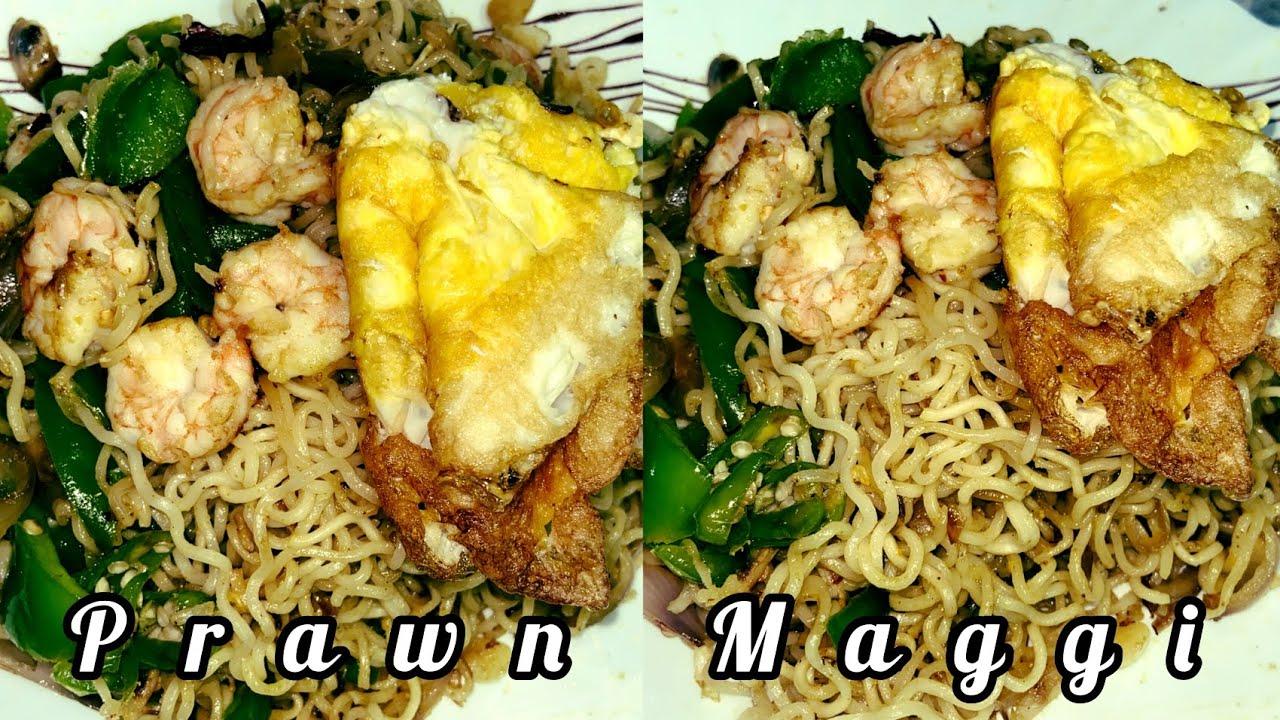 PRAWN MAGGI RECIPE || PRAWN NOODLES RECIPE 🍜 #food #prawnnoodles #maggi ...