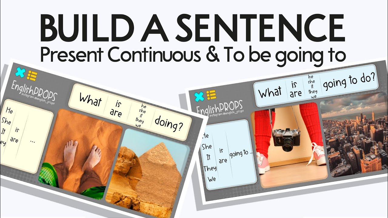 BUILD A SENTENCE Present Continuous To be going to PPT - YouTube