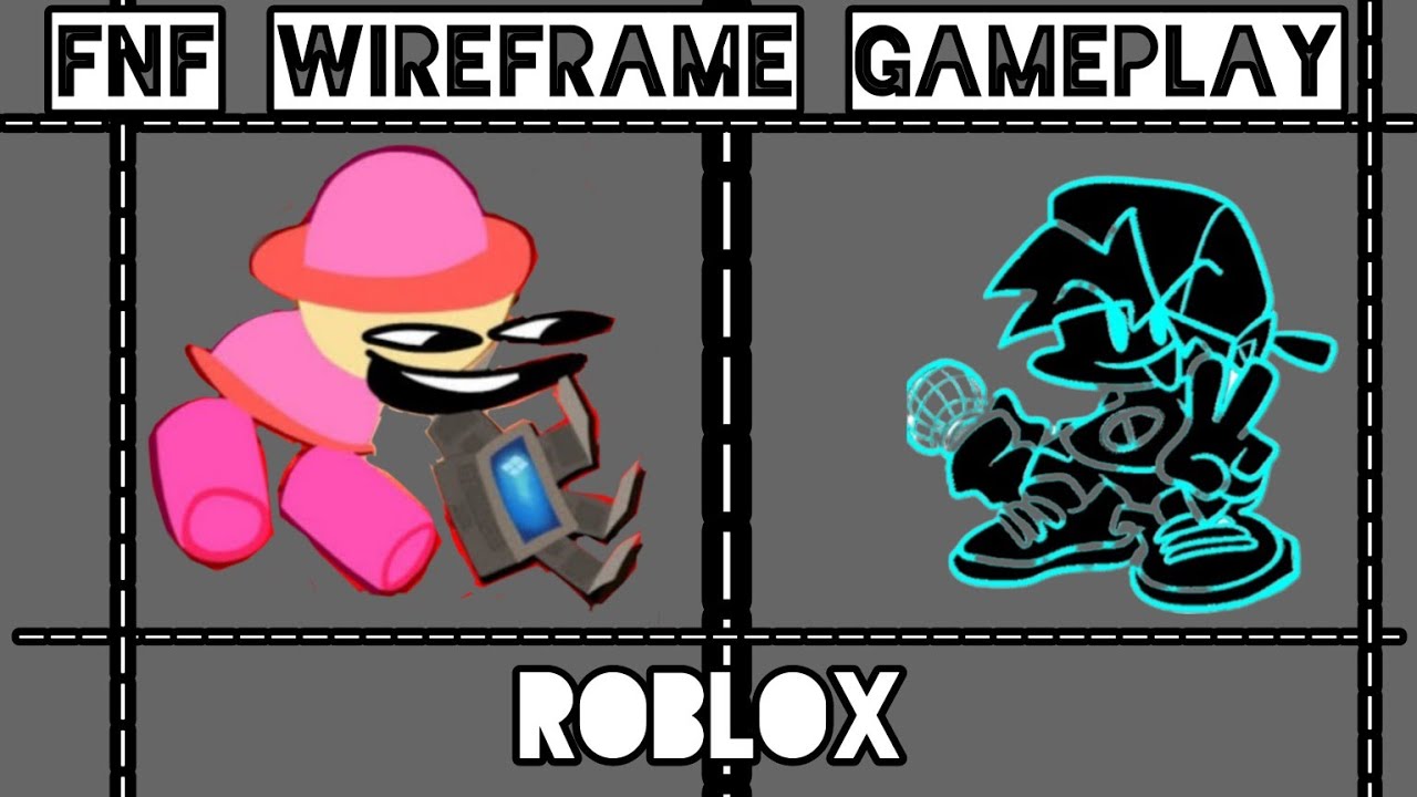 fnf vs dave and bambi golden apple wireframe gameplay (Roblox monday ...