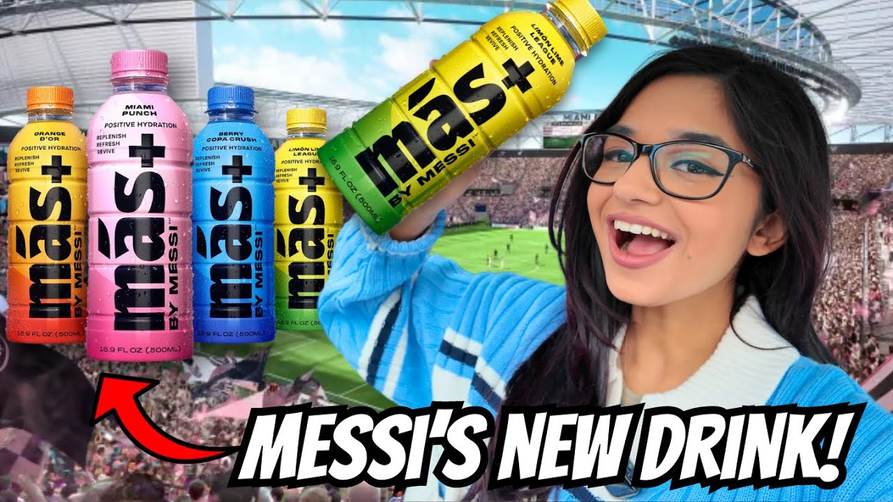FINDING MESSI’S NEW ENERGY DRINK *MÁS+ BY MESSI* - YouTube