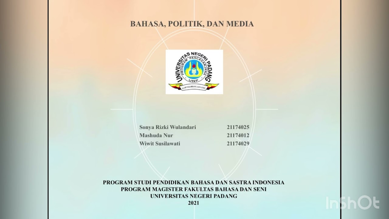 Bahasa, Politik, dan Media Sosiolinguistik Pendidikan - YouTube
