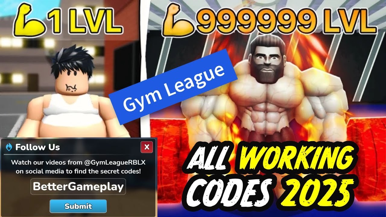 Gym League codes March 2025 ⚠️New⚠️ALL WORKING CODES For Roblox Gym ...