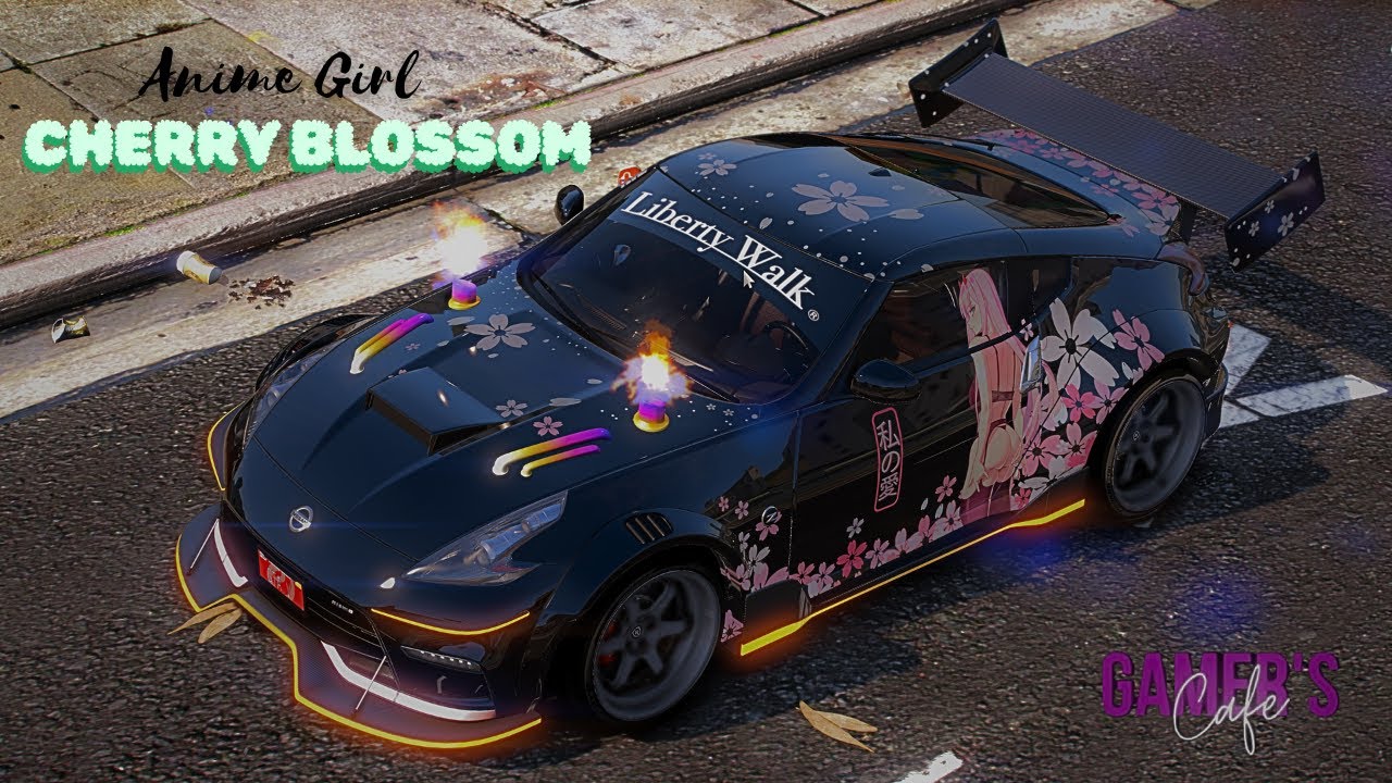 Anime Girl Cherry Blossom Glowing Livery + Animated Lights | Fivem ...