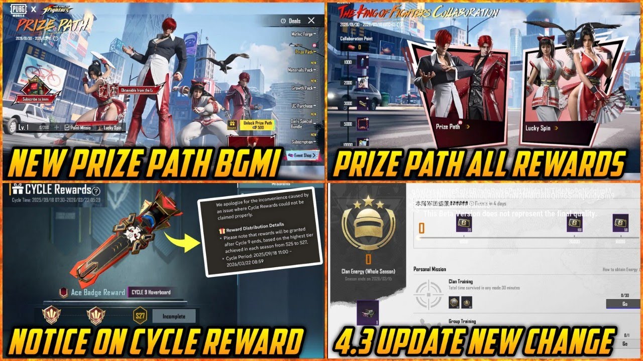 🔴 BGMI 4.2 PRIZE PATH Complete Rewards ( Official Video ) | Lucky Spin ...