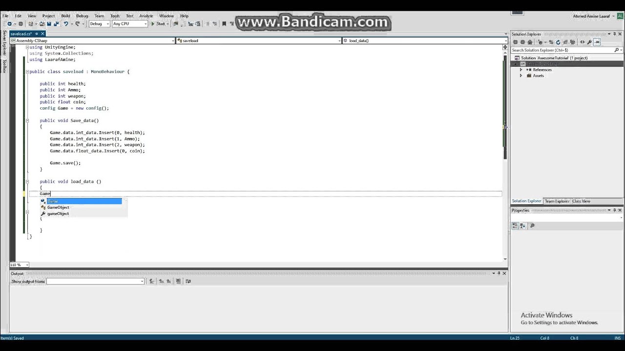 Unity 5 Save And Load Data Game Easy Way Youtube