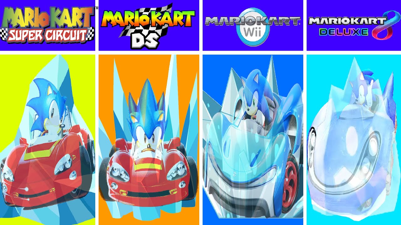 Evolution of Frozen Sonic in Mario Kart Games (1992-2024) - YouTube