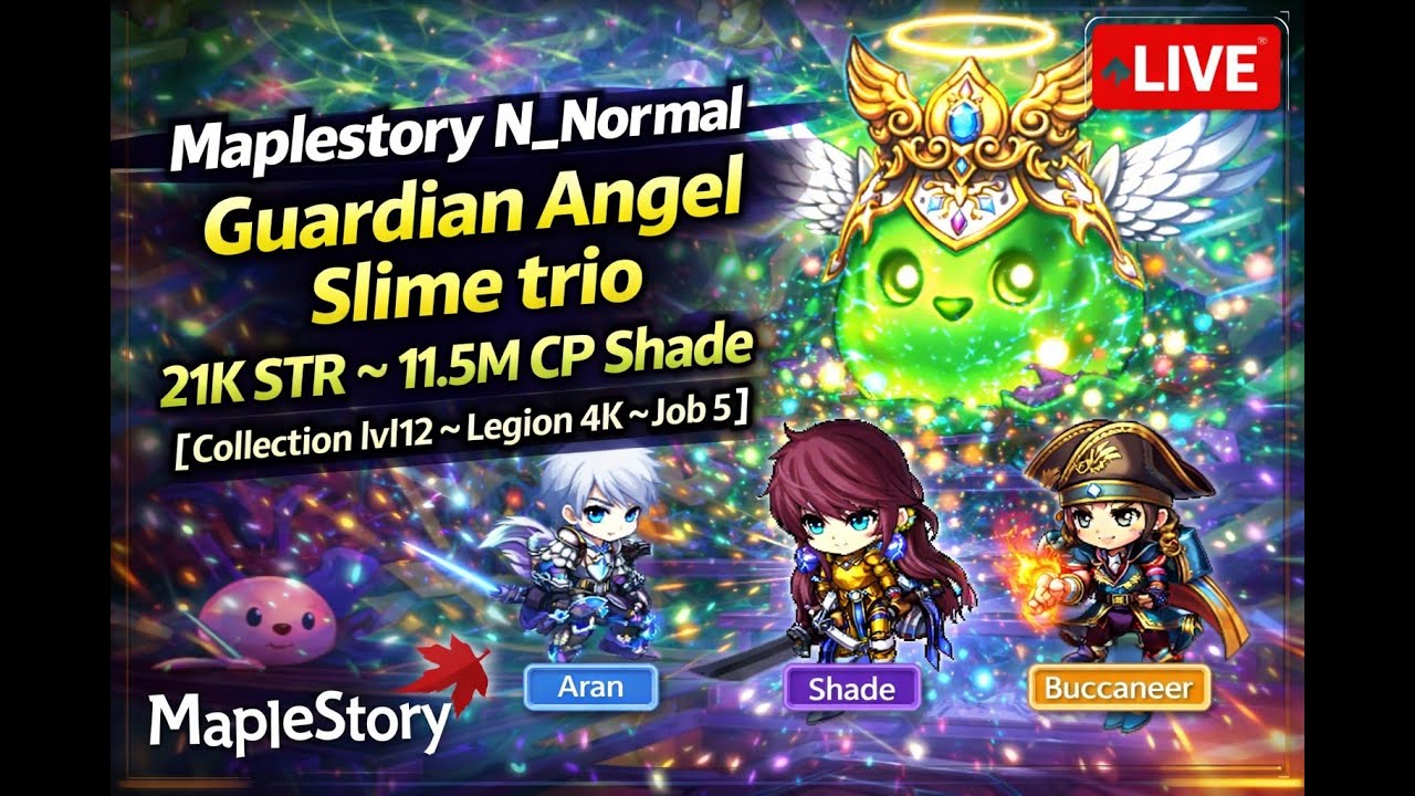 Maplestory N_Normal Guardian Angel Slime trio_21K STR~11.5M CP Shade ...
