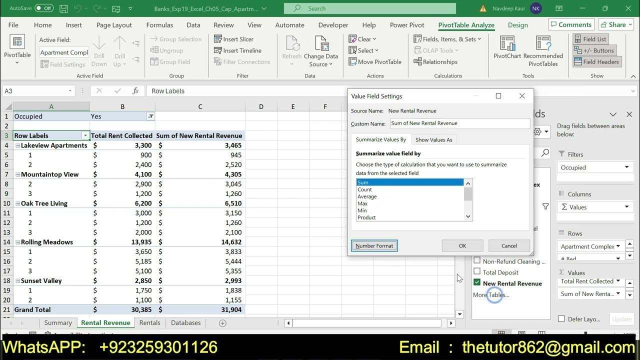 Exp19_Excel_Ch05_Cap_Apartments | Excel Chapter 5 Apartments Complete Solution 100% - YouTube
