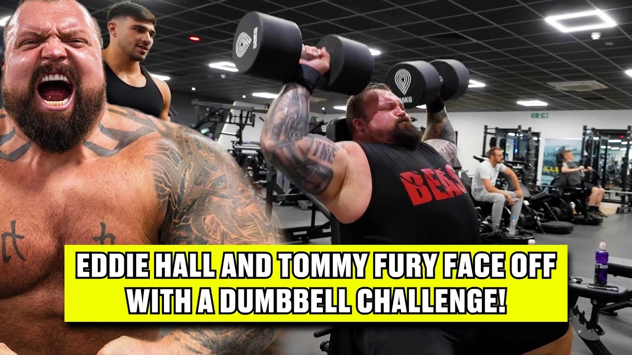 Eddie Hall and Tommy Fury Face Off With A Dumbell Challenge #tommyfury ...