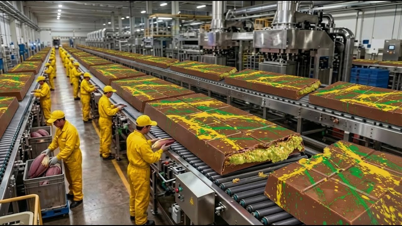 Inside a Dubai Kunafa Chocolate Factory | Chocolate Manufacturing ...
