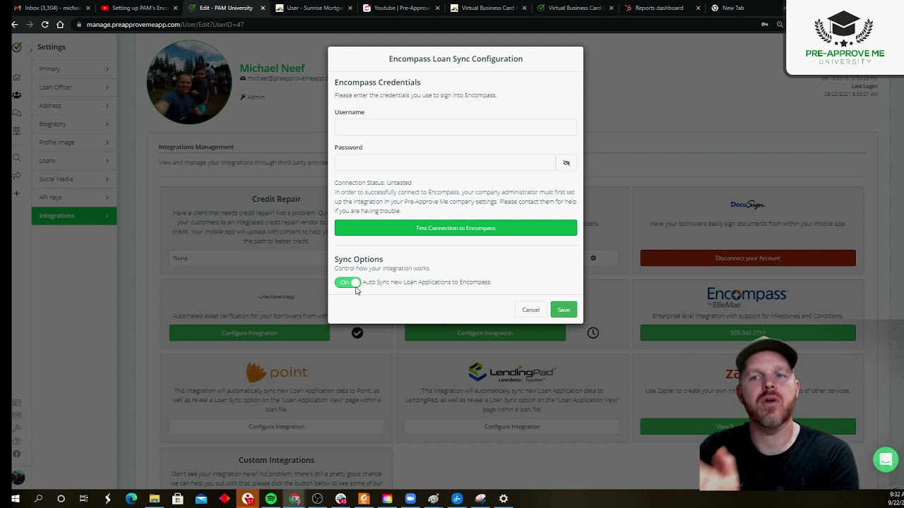 Setting up Encompass Loan Application integration in Pre-Approve Me ...
