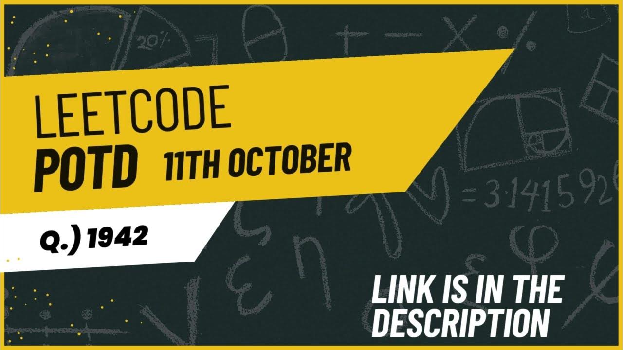 1942. The Number of the Smallest Unoccupied Chair | LeetCode POTD Solution - October 11 (Q#179 ...