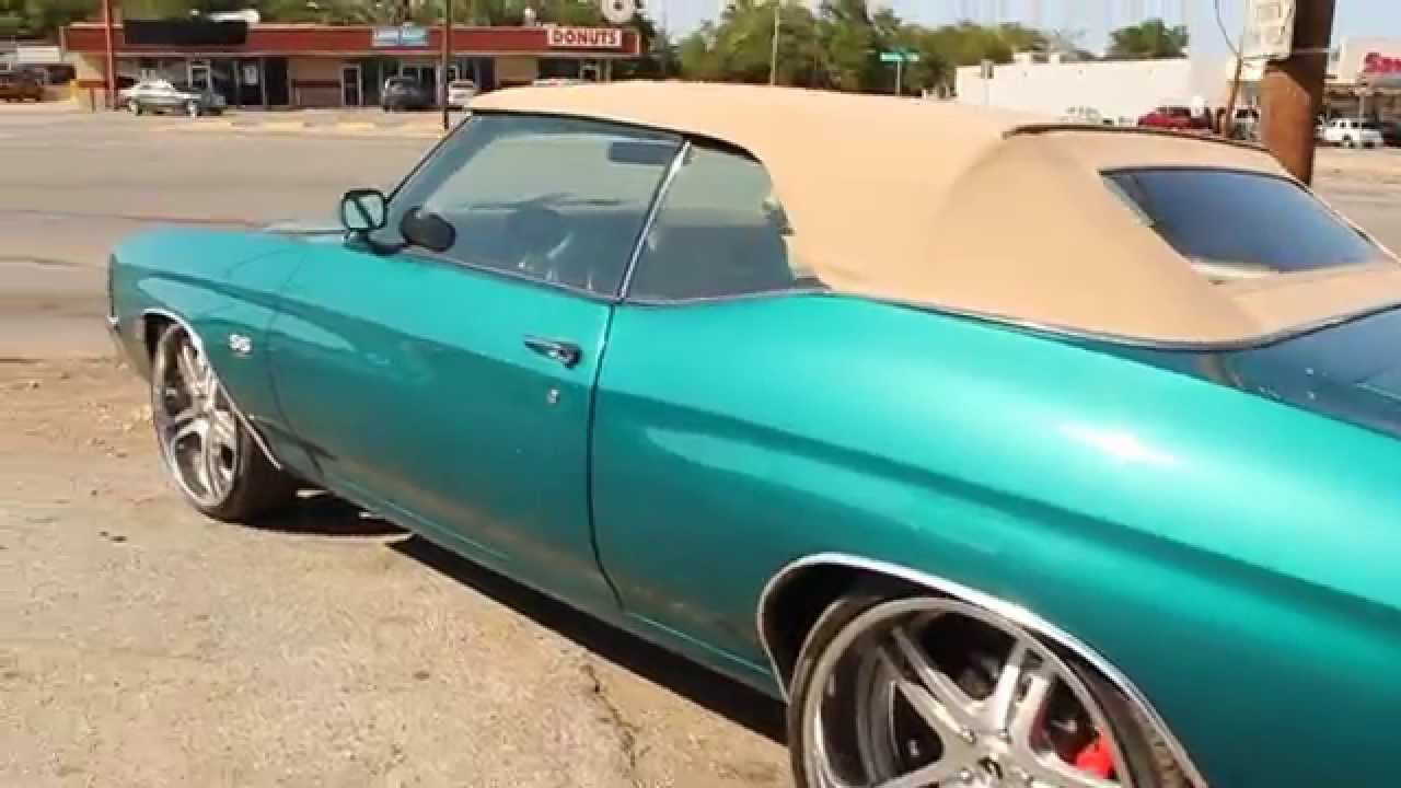 Drop Top Chevelle Bagged on 22" Forgiato's - YouTube
