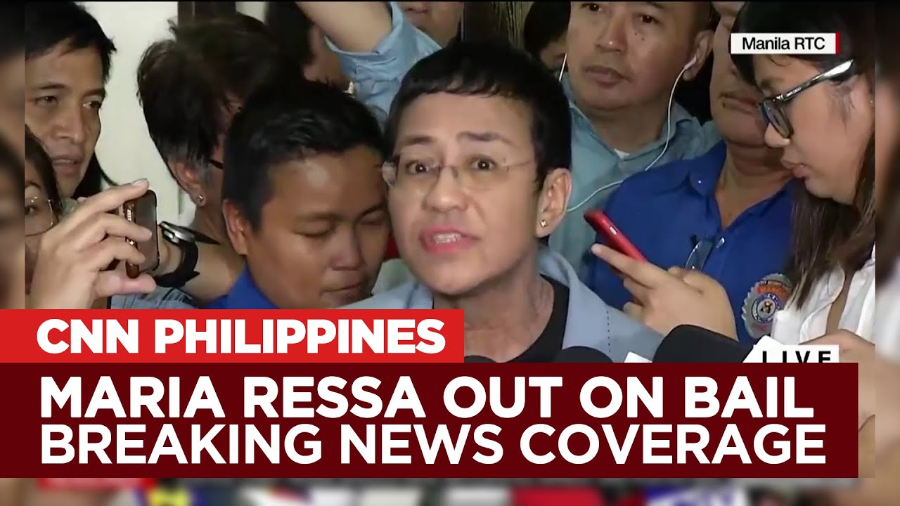 Rappler CEO Maria Ressa out on bail | CNN Philippines coverage - YouTube