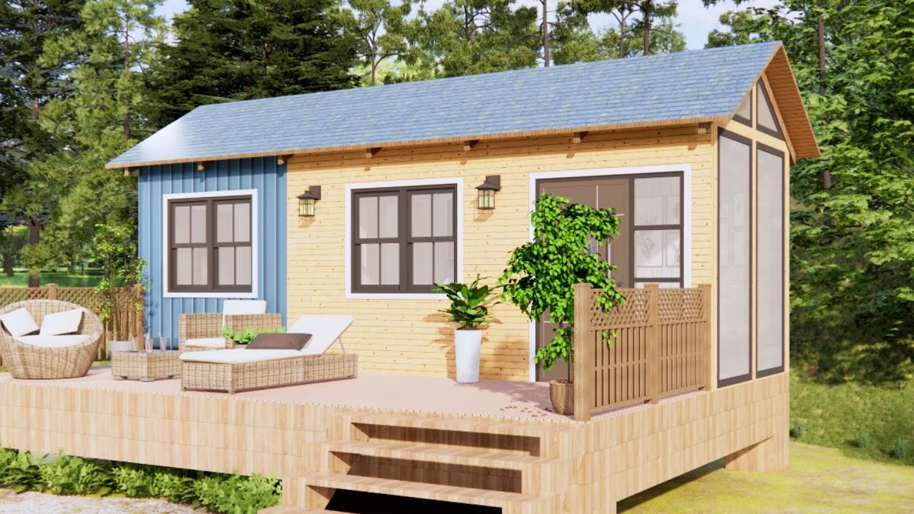 Absolutely Beautiful 24m2 Small House Design Idea with Floor Plan - YouTube