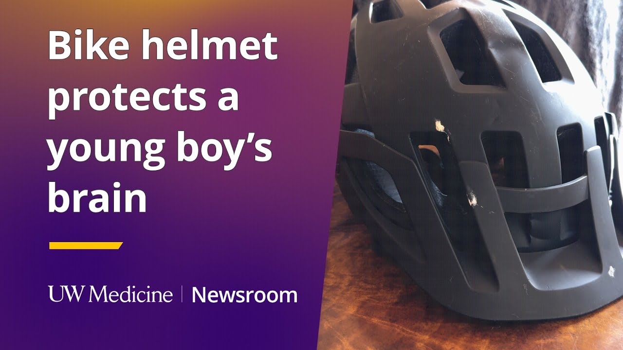 Bike helmet protects a young boy's brain - YouTube