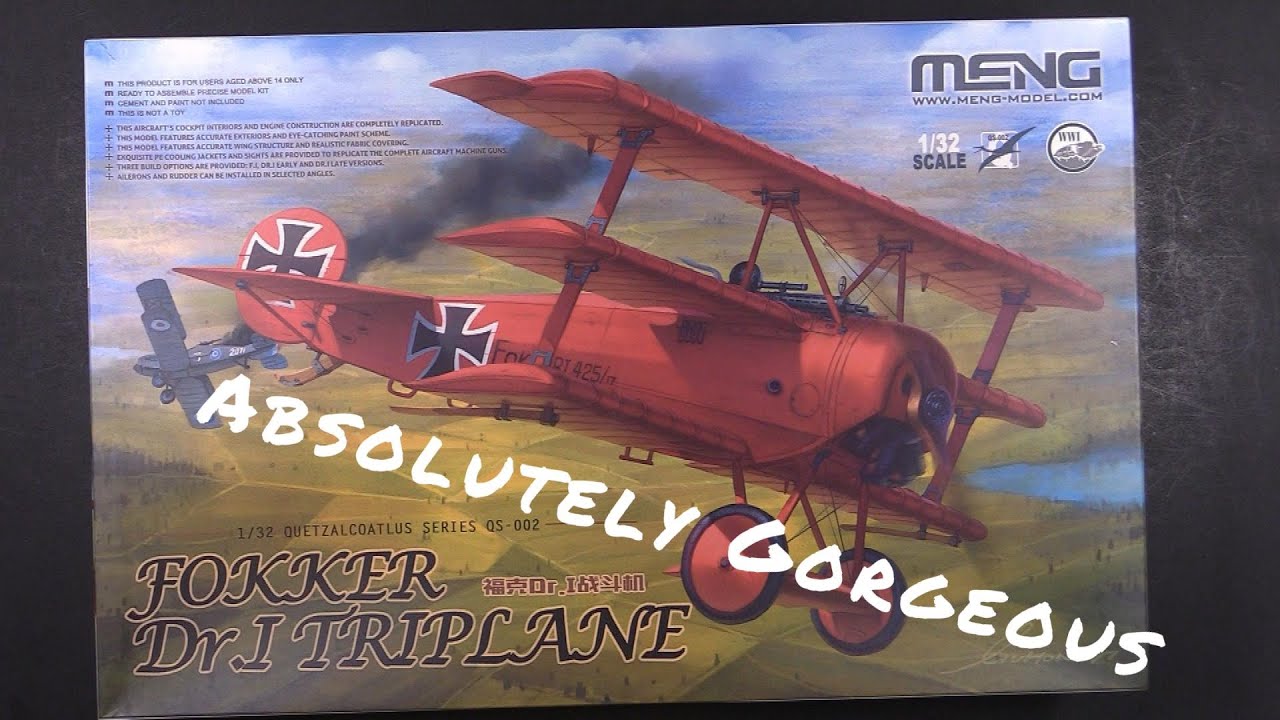 Unboxing the Meng 32nd scale Fokker Dr.1 Triplane - YouTube
