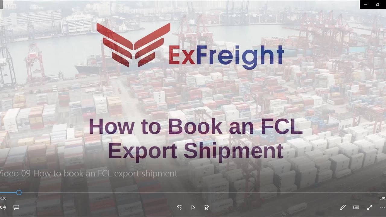 How to book an FCL export shipment - YouTube
